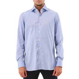 Finamore Blaues Eduardo Hemd - - Shirts - Herren - Blau - 2XL