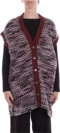 Manila Grace Femme, Pulls, Brun, Taille: 36 FR Pull Avec Travail Textur&eacute;