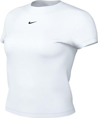 Nike Nike Damen Sportswear Chll KNT Md CRP Top, White/Black, XS EU