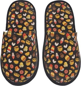 Generic Frites De Hamburger Unisexe Slippers Chaud Chaussons L&eacute;g&egrave;res Pantoufles Pour Maison Automne Hiver L