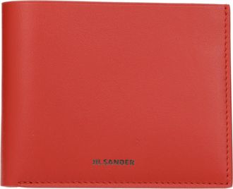 Jil Sander Hommes Portefeuilles Cuir Rouge