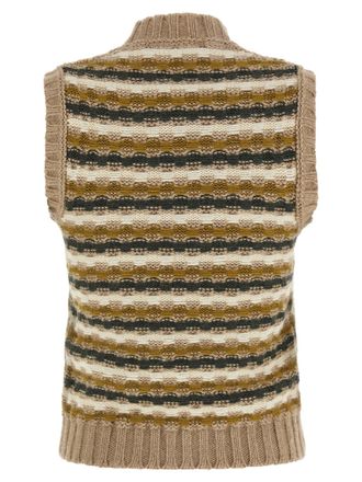 Marni Shetland Jacquard Vest - Beige