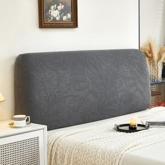 Generic Moderner Kopfteilbezug f&uuml;r Polsterbetten, Abnehmbarer Bezug f&uuml;r das Kopfteil, farbbest&auml;ndiger Staubschutz, knitterarm und weich-Dark Gray||120cm