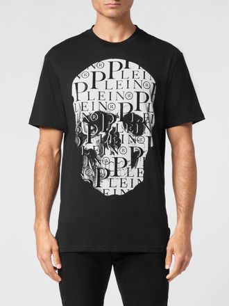 Philipp Plein T-shirt slim fit en coton avec imprim&eacute; Skull et monogramme