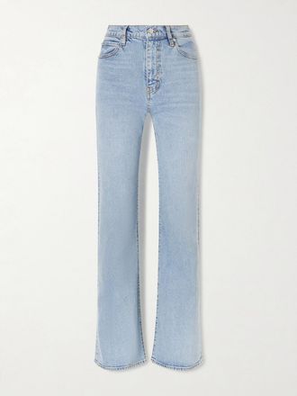 Frame Denim The Arrow Hoch Sitzende Schlagjeans - Blau