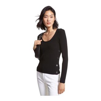 Michael Kors Pullover mit Rundhalsausschnitt - - Knitwear - Damen - Schwarzk - S