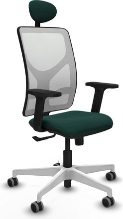 Piqueras y Crespo B&uuml;rostuhl aus Kunstleder, mit 2D-Armlehnen, h&ouml;henverstellbare Lendenwirbelst&uuml;tze und festes Kopfteil, ausgestattet mit 3 Positionen und Schneideschaum