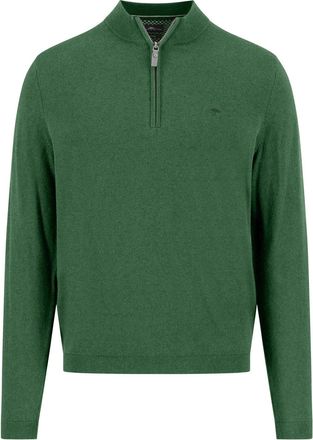 Fynch-Hatton Troyer aus Baumwoll-Kaschmir-Mix mit Rei&szlig;verschluss Dark fern/L