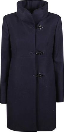 Fay Femme, Manteaux, Bleu, Taille: 42 FR Cappotto in panno