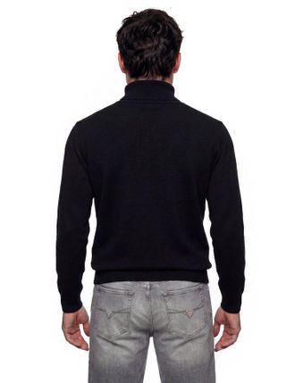 Guess Rollkragenpullover mit Seide und Wolle, Regular Fit, Logo-Schriftzug