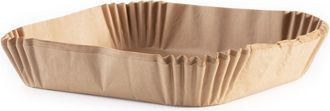 Gourmetmaxx quadratisches Backpapier f&uuml;r Hei&szlig;luftfritteuse 3 bis 4 Liter | Backpapierschalen antihaftbeschichtet & &ouml;lbest&auml;ndig | Airfryer Backpapier - flexible Fo