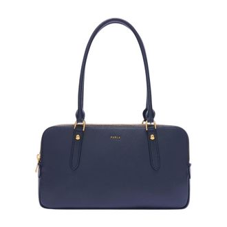 Furla Femme, Sacs, Bleu, Taille: ONE Size Giulia M Boston Bag