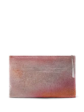Benedetta Bruzziches pochette en mesh &agrave; ornements strass&eacute;s - Rose