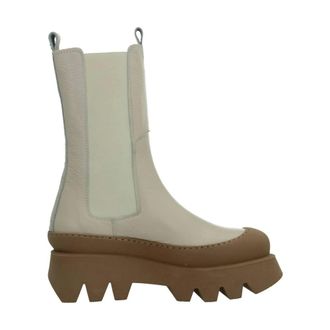 Yellow Platform Chelsea Bottes - Femme - Chaussures - Beige - Taille: 39 EU