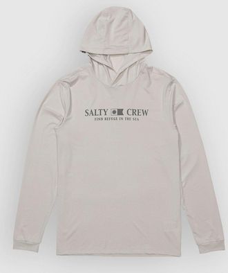 Salty Crew Flagship Hood Sunshirt Longsleeve Lycra athletic heather