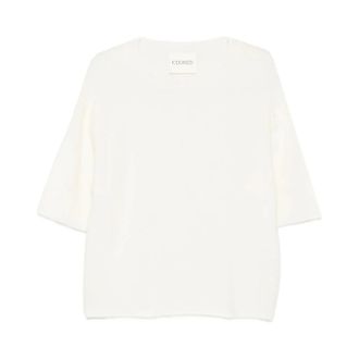 Closed Femme, Pulls, Beige, Taille: 38 FR Pull en maille fine &agrave; col rond