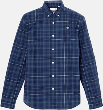 Timberland Karohemd aus Stretch-Popeline f&uuml;r Herren in Dunkelblau, Herren, Blau, Gr&ouml;&szlig;e