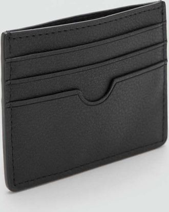 Mango Porte-cartes textur&eacute; noir - Homme - Taille unique - MANGO MAN