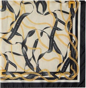 Elisabetta Franchi Femme, Accessoires, Multicolore, Taille: ONE Size Foulard Carr&eacute; en Twill de Soie