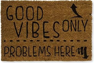 Koko Doormats Paillasson Exterieur Entree Coco | Base PVC Antid&eacute;rapante | Tapis dEntr&eacute;e Absorbant et Durable | Design Original pour Int&eacute;rieur et Ext&eacute;rieur Abrit&eacute; | 