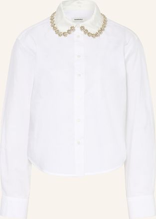 Sandro Sandro Bluse Mit Abnehmbarem Kragen Und Schmucksteinen weiss