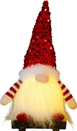 Generic Weihnachtszwerge - Mit Pailletten Pl&uuml;schpuppe - Batteriebetriebene Gnomenpuppe,f&uuml;r Thanksgiving Feiertag Winter Festlich Zuhause Arbeitsplatz B&uuml;cherre