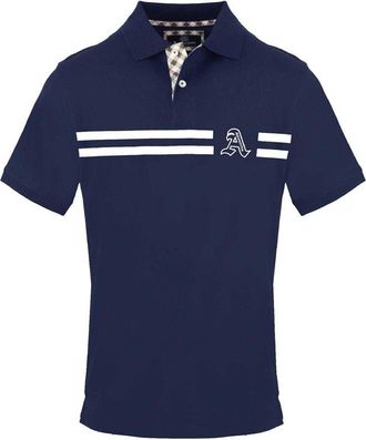 Aquascutum Poloshirt f&uuml;r Herren, Mit Kragen, kurz&auml;rmlig (Marine)