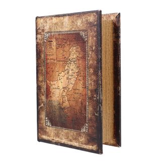 Amosfun Vintage Buchbox F&uuml;R Bibel Mit Geheimfach Holz Pu Aufbewahrungsbox F&uuml;R Schmuck Und Wertsachen Deko Retro Stil Geschenk F&uuml;R Gl&auml;Ubige