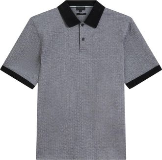 Ted Baker Auguso Regular Tonal Jacquard Navy Poloshirt