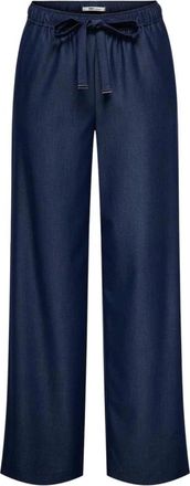 Only Only, Femme, Pantalons, Bleu, Taille: 38 FR L32 Pantalon &agrave; Jambes Larges