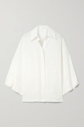 The Row Chemisier En Cr&ecirc;pe De Soie Malvina - Ivoire