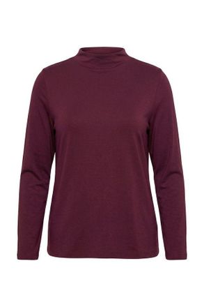 Ulla Popken Longsleeve Shirt Slim Stehkragen Langarm