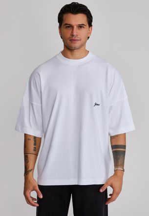 Siksilk Herren Wei&szlig;es Grafik T-Shirt XXL
