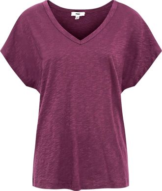 Mavi Damen Short Sleeve Basic Shirt T-Shirt, Prune, S