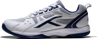 Hundred Raze Non-Marking Professional Badminton Shoes for Men (White Navy Blue, Size: UK 6 US 7 EU 40) Material Upper: Polyester, Sole: Rubber Suitable for In