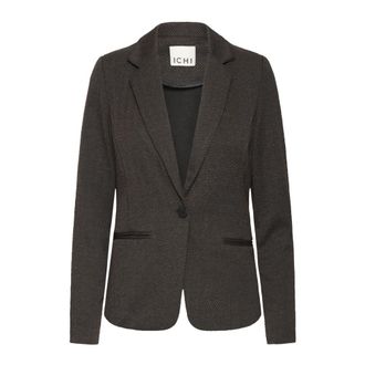 Ichi Jacquard Herringbone Jacke Schwarz Braun - - Jackets - Damen - Braun - XS