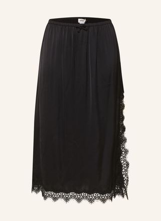 ottod'Ame Ottodame Satinrock Mit Spitze schwarz