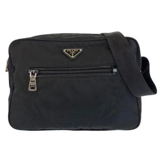 Prada Pre-owned Sac bandouli&egrave;re en nylon Tessuto - Femme - Pre-owned - Noir - Taille: ONE Size