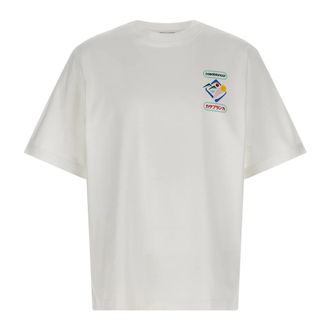 Casablanca Baumwoll-T-Shirt - - Tops - Herren - Wei&szlig; - S