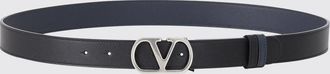 Valentino Garavani Ceinture VLogo Signature r&eacute;versible et r&eacute;glable en cuir de veau