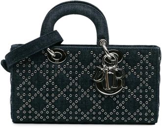 Dior Hobo Bags - Medium Denim Cannage Eyelet Lady D Joy - Gr. unisize - in Blau - f&uuml;r Damen