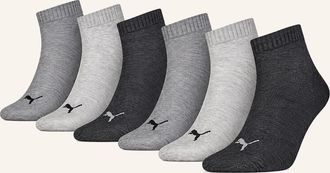 Puma Socken Quarter 6-Pack grau