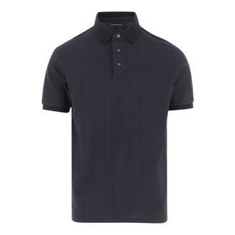 Emporio Armani Polo en coton avec logo - Homme - Tops - Bleu - Taille: S