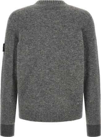 Stone Island Alpaca & Virgin Wool Crew Neck Sweater - Gray