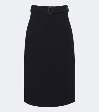 Max Mara Jupe midi en laine vierge