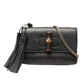 Gucci Sac bandouli&egrave;re Pre-owned Bamboo Twist Lock - Femme - Pre-owned - Noir - Taille: ONE Size