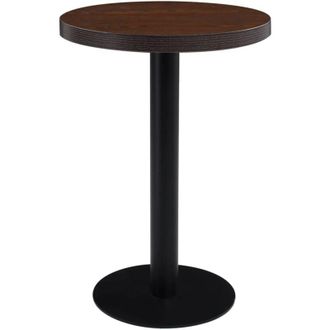 vidaXL Table de bistro Marron foncé 60 cm mdf