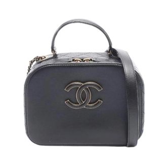 Chanel Pre-owned Matelasse Top Handle 2Way Shoulder Bag Leather - - Pre-owned - Damen - Schwarzk - ONE SIZE