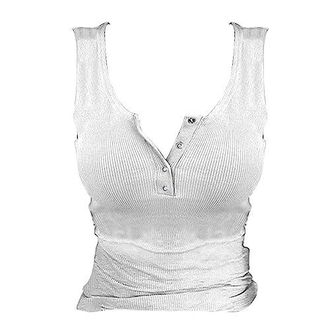 Generic Lot de 3 hauts dentra&icirc;nement pour femme - Grande taille - D&eacute;bardeurs d&eacute;t&eacute; sans manches - D&eacute;contract&eacute; - Haut d&eacute;contract&eacute;, blanc, 3XL