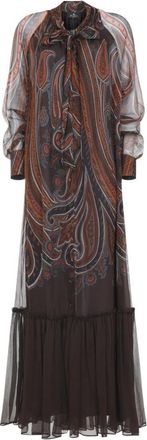 Etro Seiden-Maxikleid - - Dresses - Damen - Braun - S